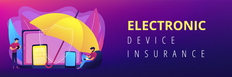 Electronic device insurance concept Royalty Free Vector