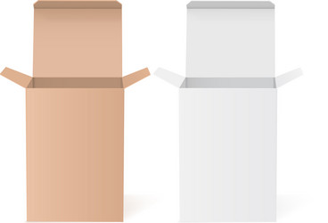 Big carton box cartoon brown paper Royalty Free Vector Image