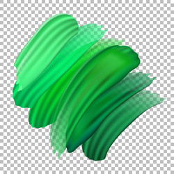 Realistic green paint brush strokes Royalty Free Vector