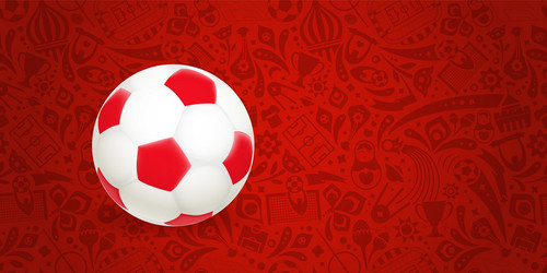 Soccer background in red colors Royalty Free Vector Image