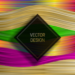 Rectangular frame on dynamic colorful background Vector Image