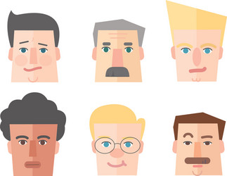 People icon man portrait cartoon Royalty Free Vector Image