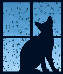 Silhouette Cat Window Vector Images (over 380)