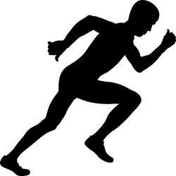 Young man sprinter fast start Royalty Free Vector Image