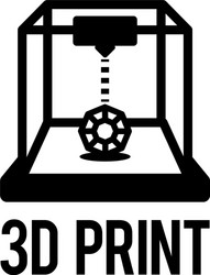3d printing process Royalty Free Vector Image - VectorStock