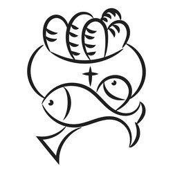 Christian line art design for print Royalty Free Vector