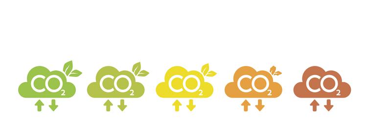 Co2 neutral icon carbon gas emission reduction Vector Image