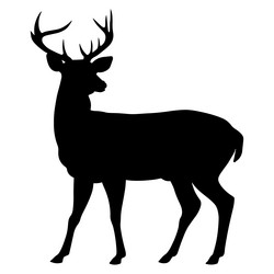 Deer Antler Silhouette Side View