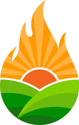 Modern red barn logo design Royalty Free Vector Image