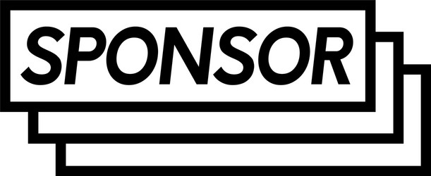 Sponsor stamp on white Royalty Free Vector Image