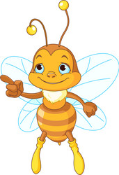 Cute angry bee Royalty Free Vector Image - VectorStock