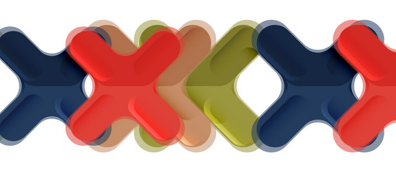 Glossy multicolored plastic style cross Royalty Free Vector