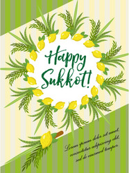 Happy sukkot set of flyers or posters sukkot Vector Image