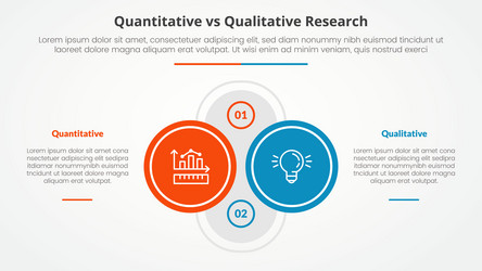 Quantitative vs qualitative research data Vector Image