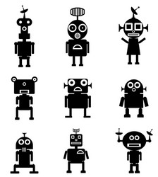 Robot parts Royalty Free Vector Image - VectorStock