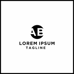 Ab circle logo Royalty Free Vector Image - VectorStock