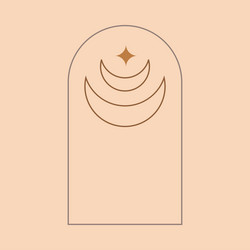 Arch frame arc stylized stars Royalty Free Vector Image