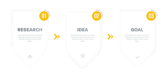 Infographic process thin line with 3 options Vector Image