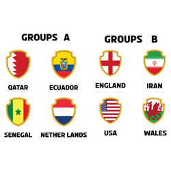 Football championship match groups vs groups Vector Image
