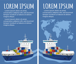 Cargo Flyer Port Sea Vector Images (over 100)