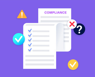 Compliance document checklist Royalty Free Vector Image