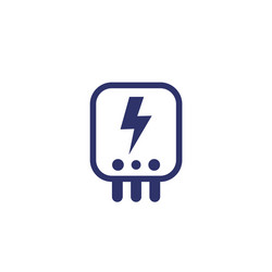 Electric power box line icon on white Royalty Free Vector