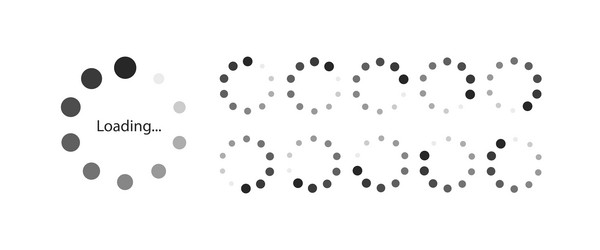 Loading symbol set Royalty Free Vector Image - VectorStock