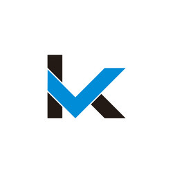 Abstract letter k check mark symbol logo Vector Image
