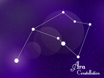 Ara constellation starry night sky cluster Vector Image