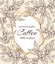 Vintage coffee frame Royalty Free Vector Image