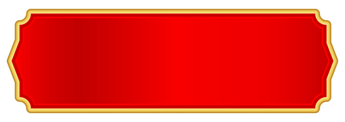 Red gold label for banner luxury golden frame Vector Image