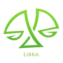 Libra zodiac sign on a scroll manuscript Vector Image