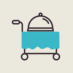 Hotel room service icon Royalty Free Vector Image