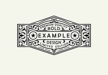 Modern emblem badge template luxury elegant Vector Image