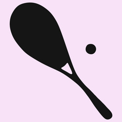 Squash racket and ball Royalty Free Vector Image