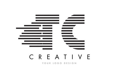 Tc modern letter logo design with swoosh Vector Image