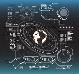 Cockpit helmet with head-up display Royalty Free Vector