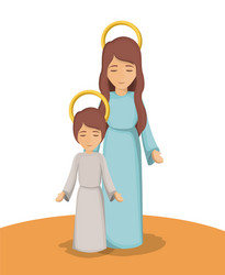 Holy mary cartoon design Royalty Free Vector Image