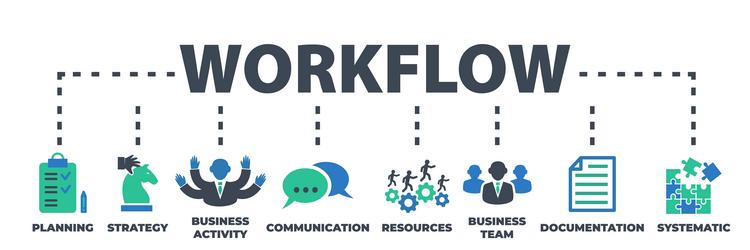 Business workflow graph Royalty Free Vector Image