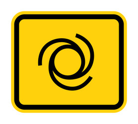 Beware automatic start-up symbol sign isolate Vector Image