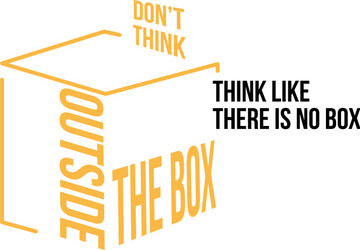 Do not think outside the box like Royalty Free Vector Image