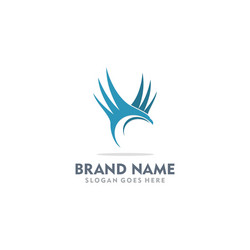 Abstract wing fly logo Royalty Free Vector Image