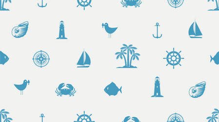 Cute nautical background Royalty Free Vector Image