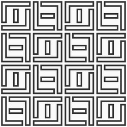 Seamless pattern black square tiles on white Vector Image