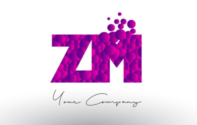 Creative gold letters zm z m logo with leading Vector Image