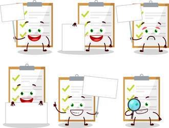 Cartoon character checklist with various Vector Image