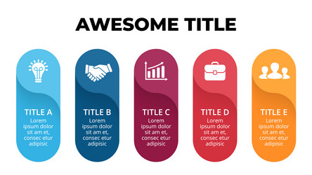 Rectangular metallic texture infographic Vector Image