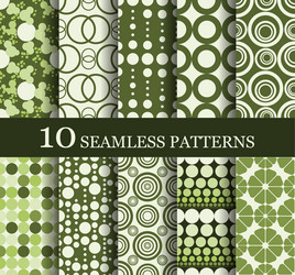 10 abstract vintage seamless patterns tiling Vector Image