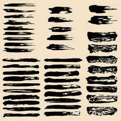 Set of different grunge brushes Royalty Free Vector Image