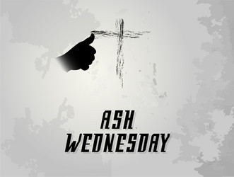Ash wednesday abstract christian symbol Royalty Free Vector